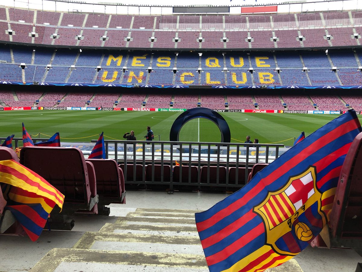 صور.. "كامب نو" جاهز لاحتضان مباراة برشلونة وتشيلسى بدورى الأبطال ...